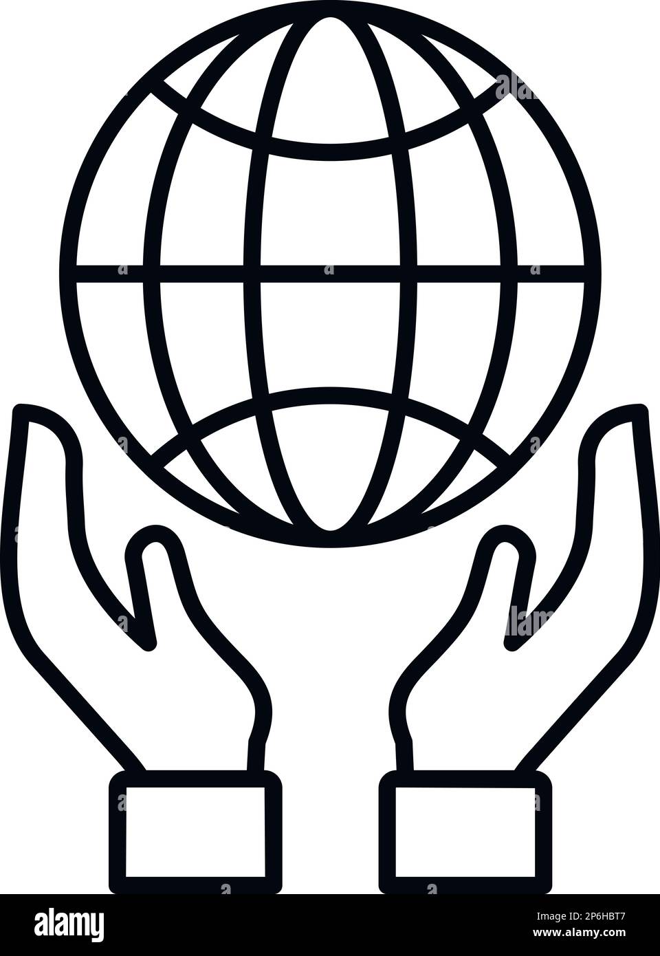 Global trust icon outline vector. Social corporate. Group strategy ...