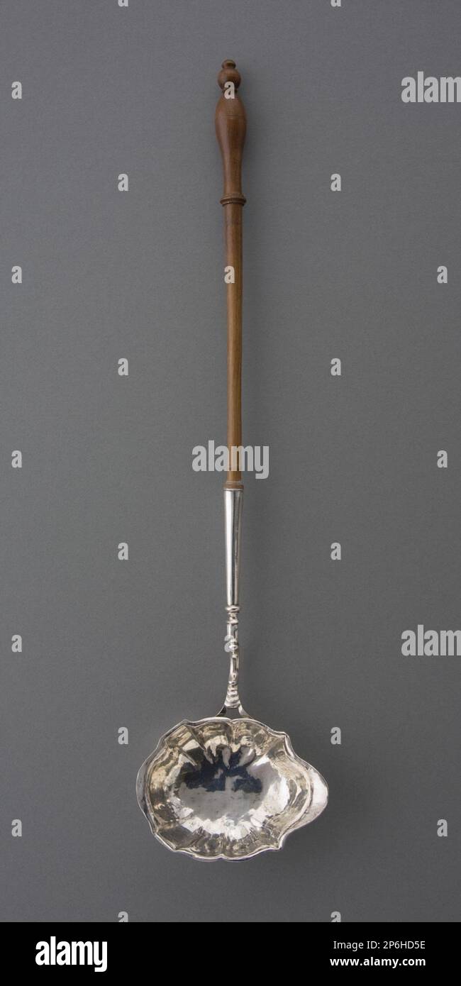 Maker Unknown, Punch Ladle, c. 1760, silver and wood Stock Photo - Alamy