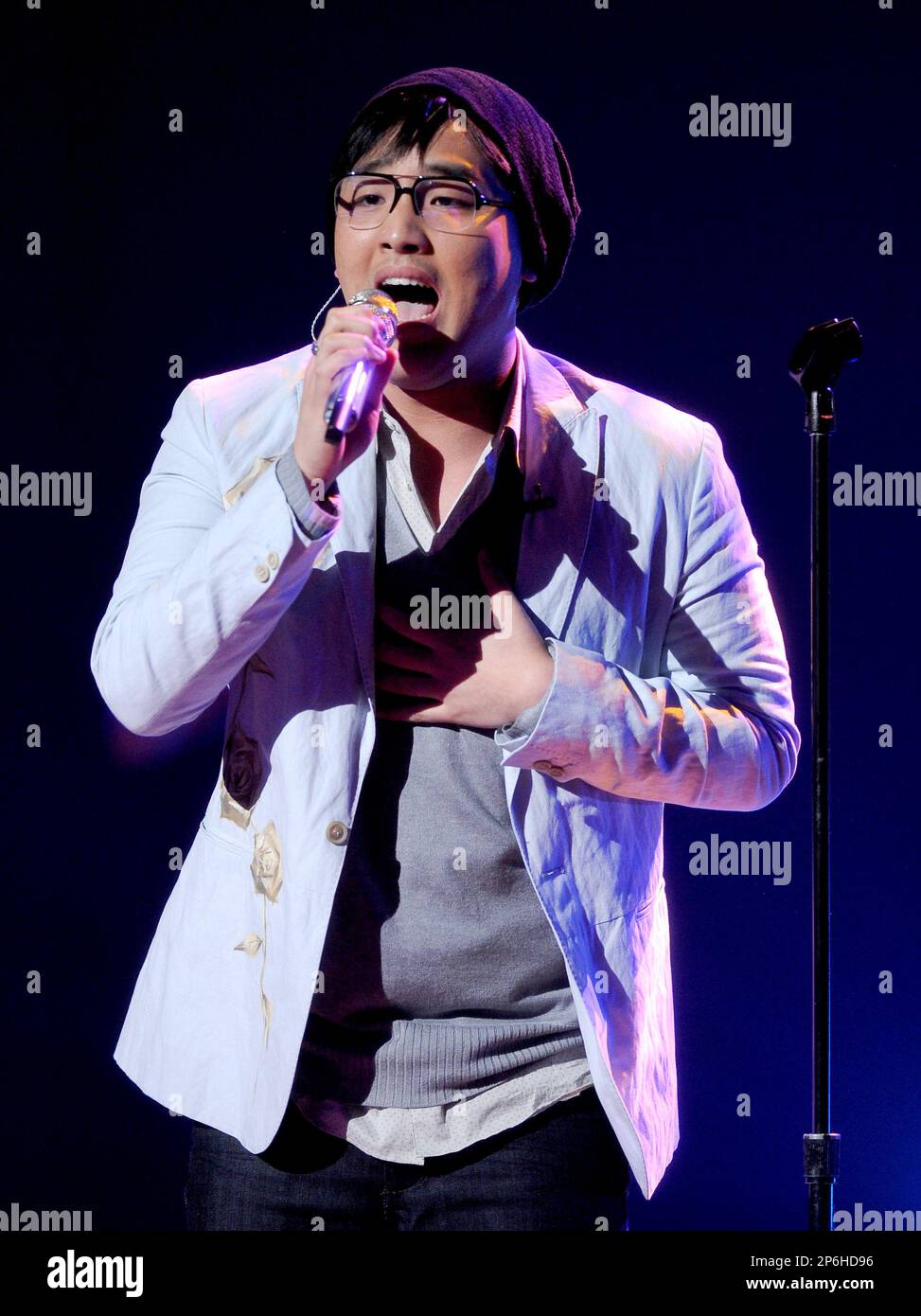 HOLLYWOOD, CA - MARCH 28: Contestant Heejun Han performs onstage at FOX ...