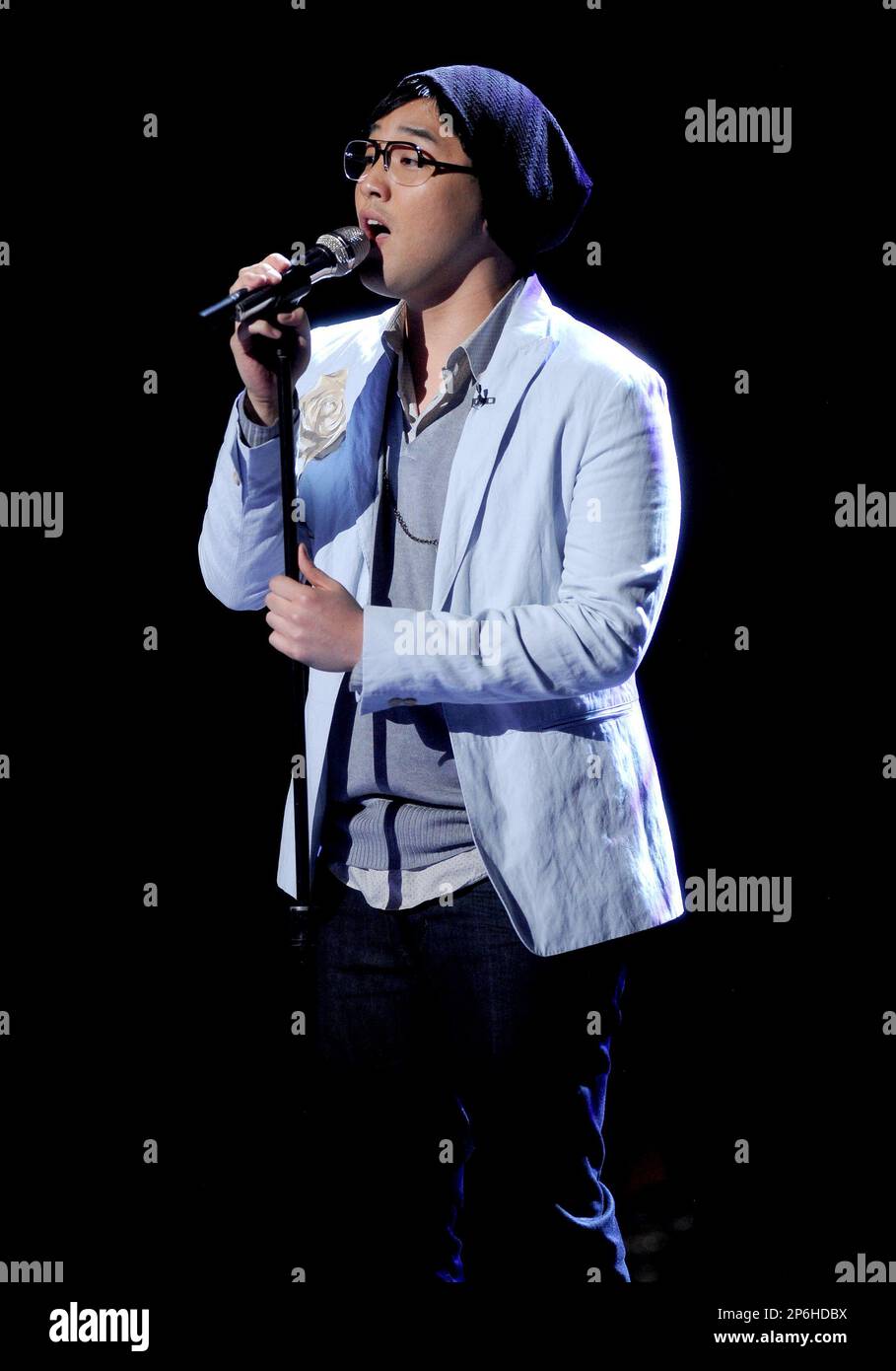 HOLLYWOOD, CA - MARCH 28: Contestant Heejun Han performs onstage at FOX ...