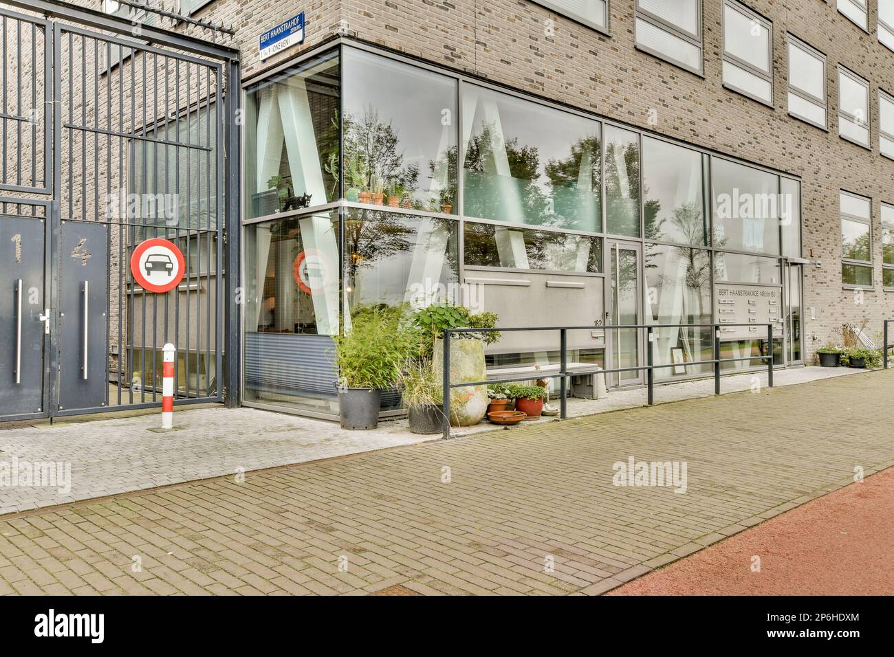 Amsterdam, Netherlands - 10 April, 2021: a building that is reflected ...