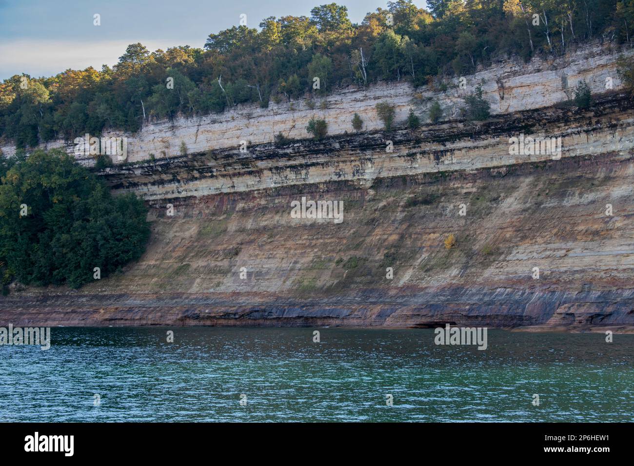 Munising, Michigan. Pictured Rocks National Lakeshore on Lake Superior ...