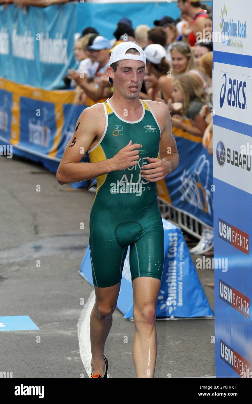 Jack Hickey, of Australia, at the Mooloolaba Triathlon ITU World Cup ...