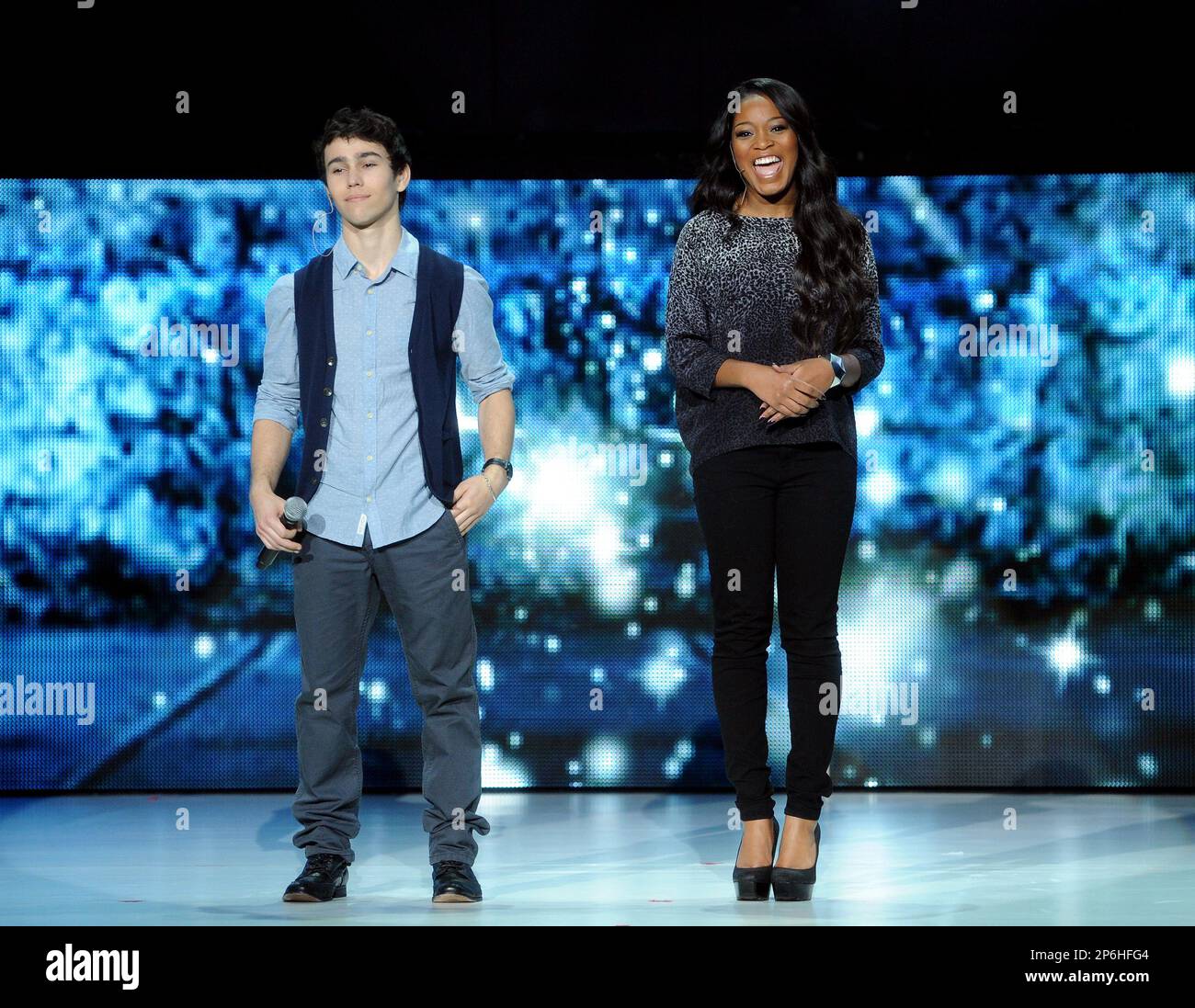 HOLLYWOOD, CA - MARCH 27: (L-R) Actors Max Schneider and Keke Palmer ...
