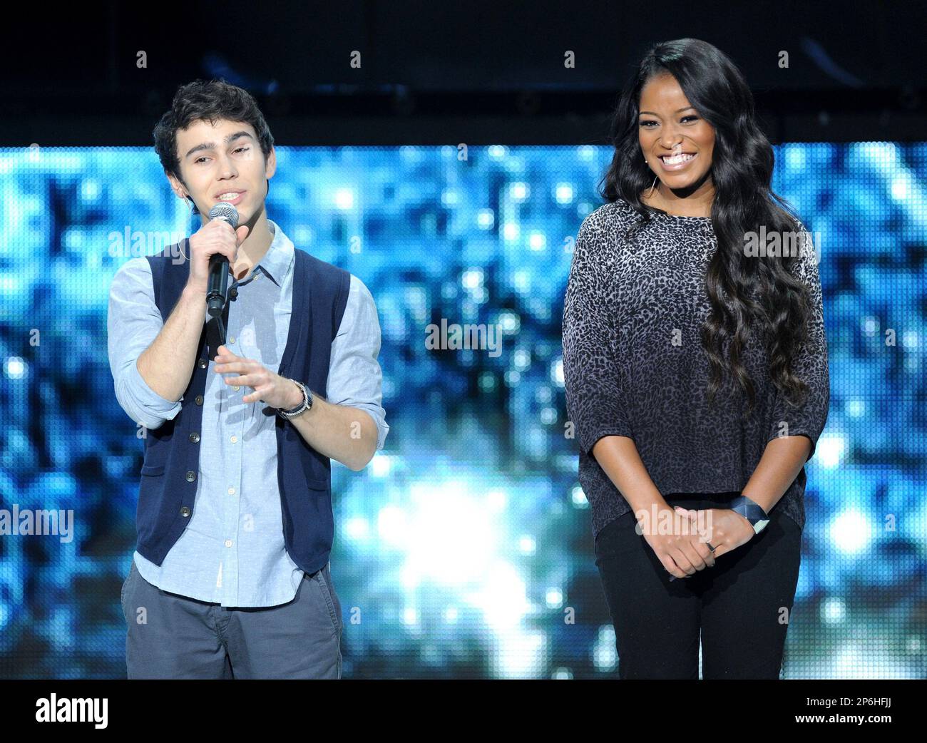 HOLLYWOOD, CA - MARCH 27: (L-R) Actors Max Schneider and Keke Palmer ...