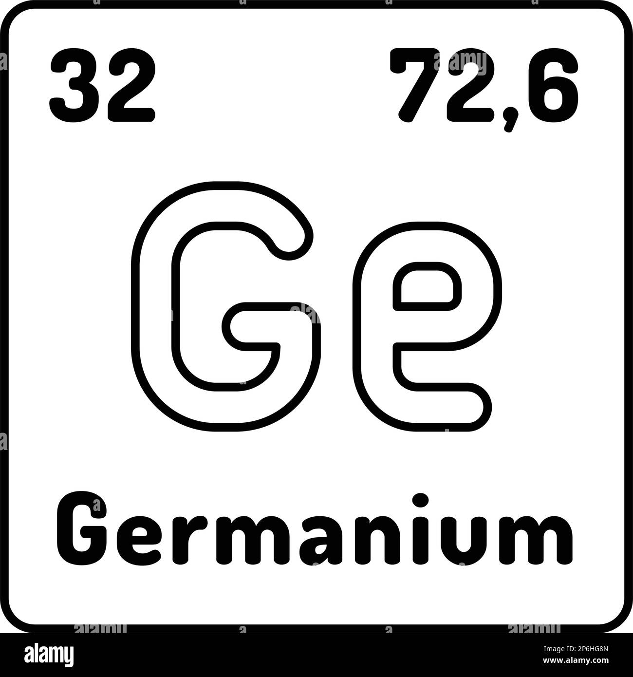 germanium chemical element line icon vector illustration Stock Vector ...