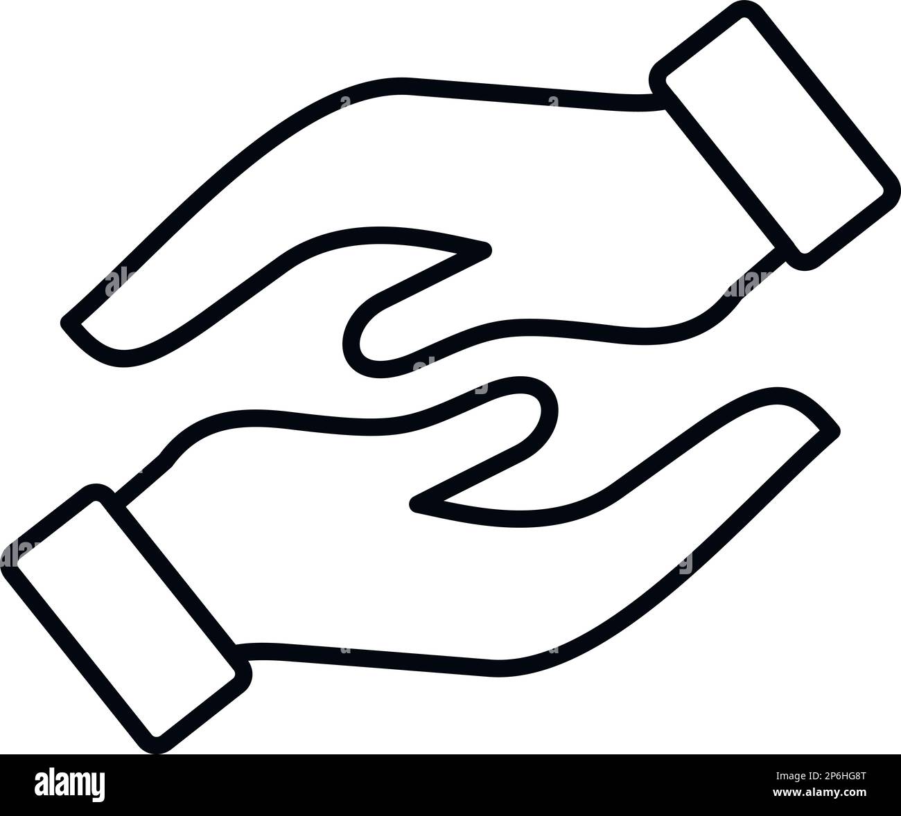 Handle team icon outline vector. Business trust. Core work Stock Vector ...