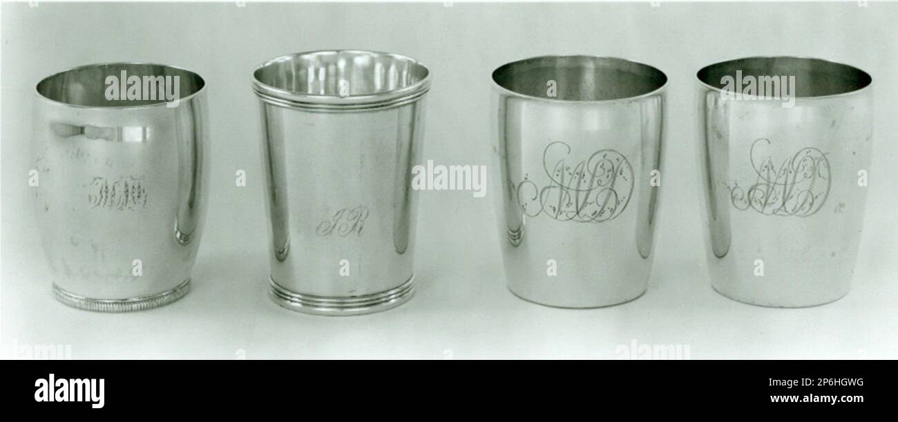 Maker's Mark JS, Pair of Beakers, c. 1780, silver Stock Photo - Alamy