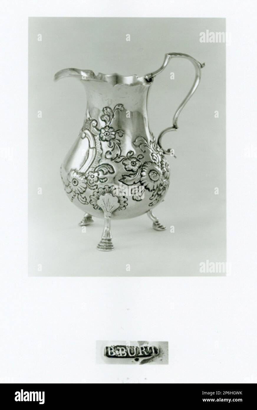 Benjamin Burt, Creampot, c. 1765, silver Stock Photo - Alamy