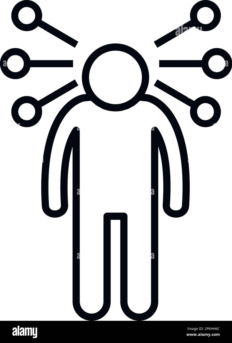 Core vision icon outline vector. Social trust. Positive app Stock ...