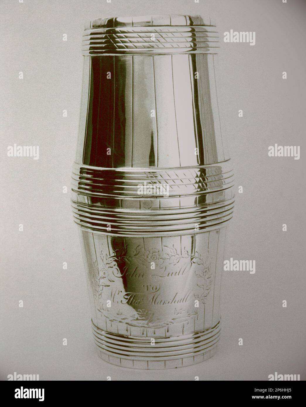 Maker's Mark J.W, Double Beaker, c. 1790, silver Stock Photo - Alamy