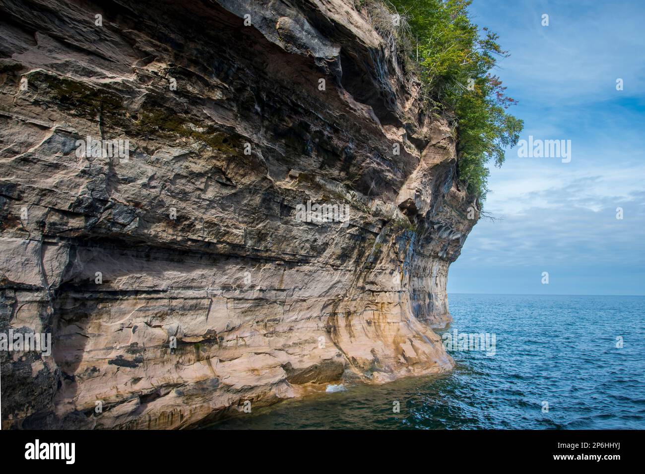 Munising, Michigan. Pictured Rocks National Lakeshore on Lake Superior ...