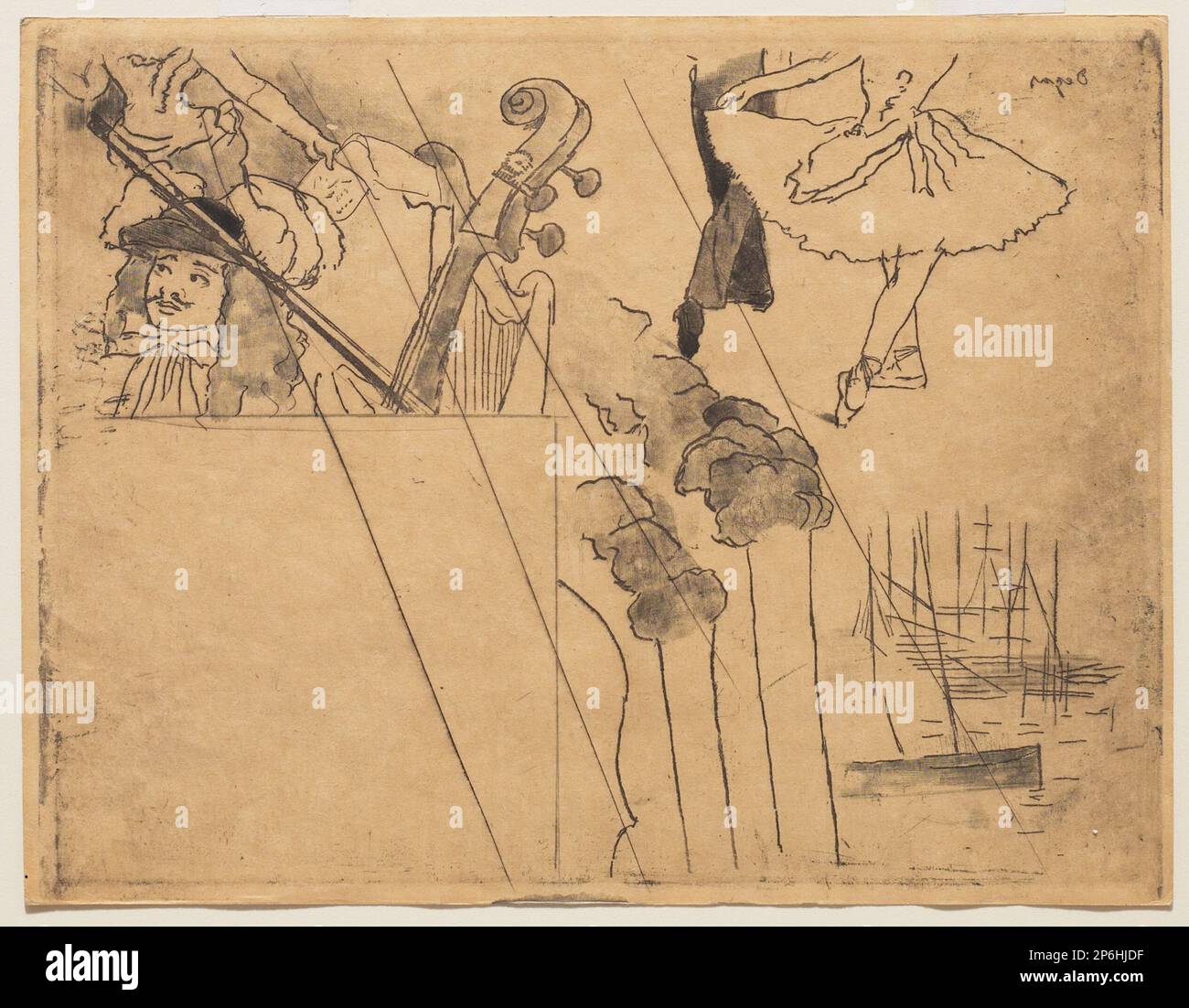 Hilaire-Germain-Edgar Degas, Study for a Program for an Artistic ...