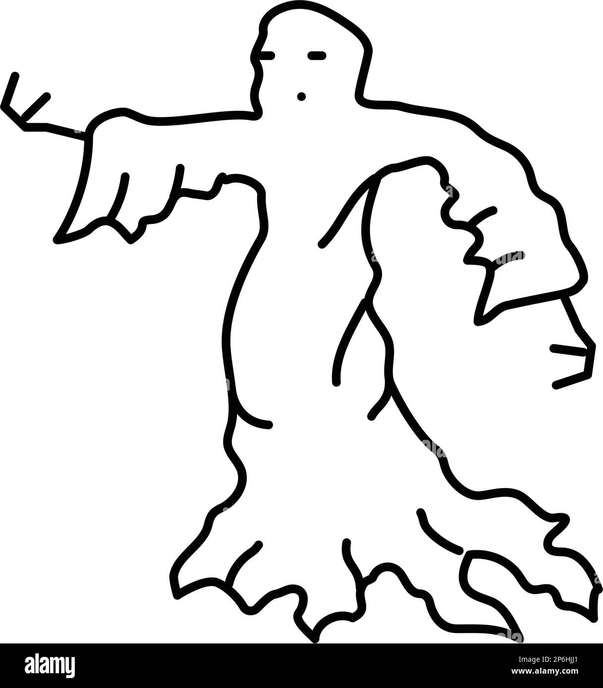 old ghost line icon vector illustration Stock Vector Image & Art - Alamy