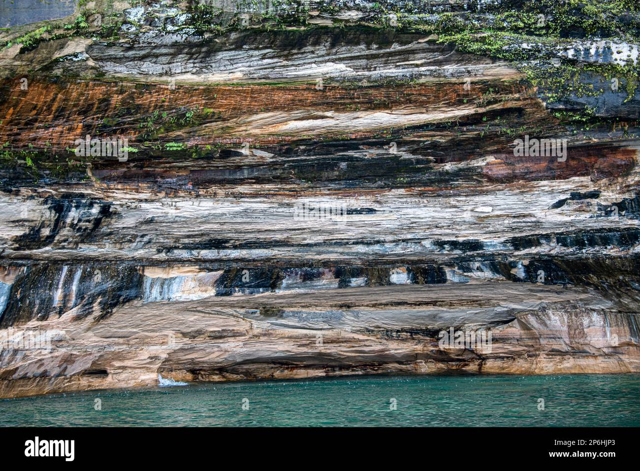 Munising, Michigan. Pictured Rocks National Lakeshore on Lake Superior ...