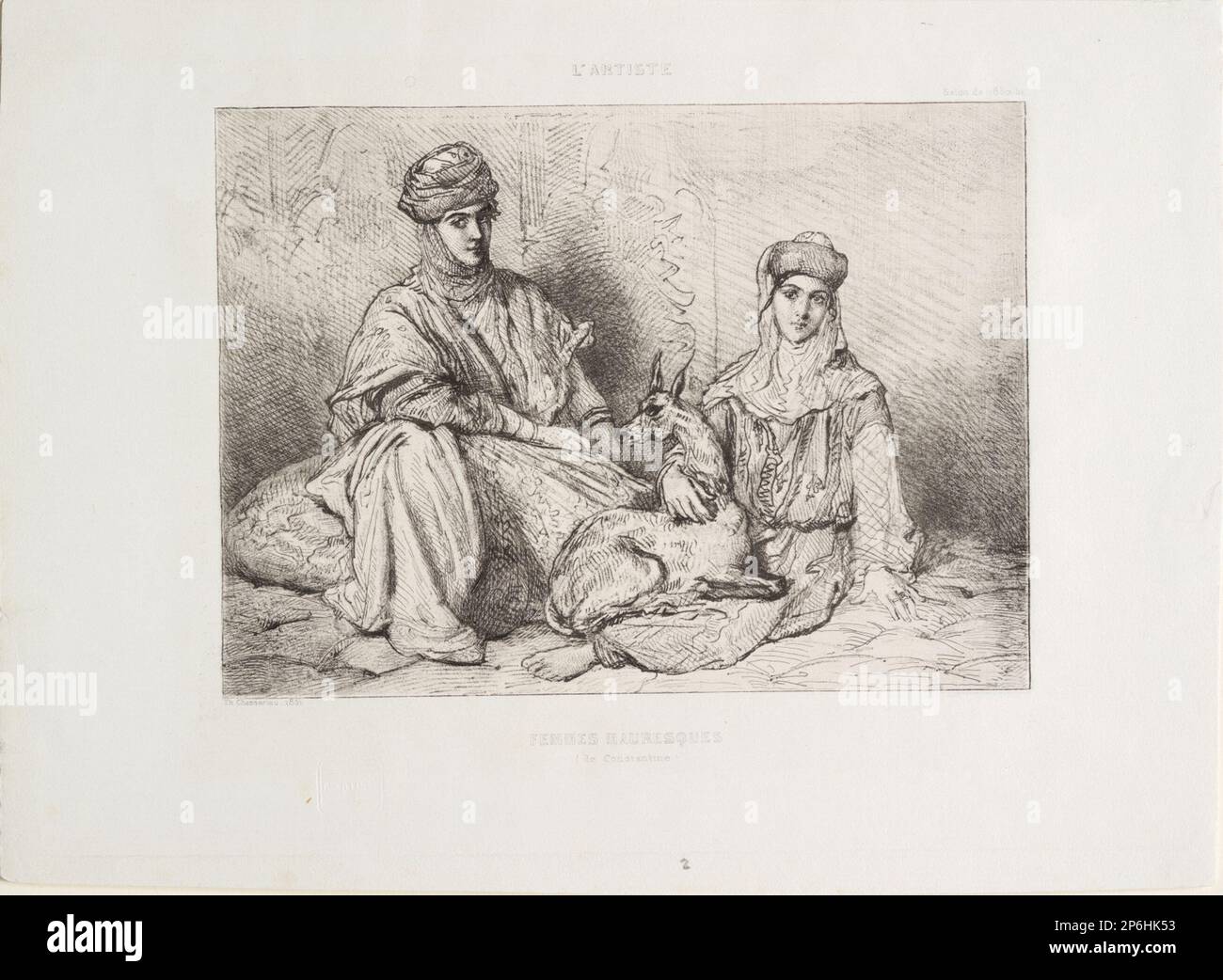 Théodore Chassériau, Moorish Women of Constantine, 1851, Etching and ...