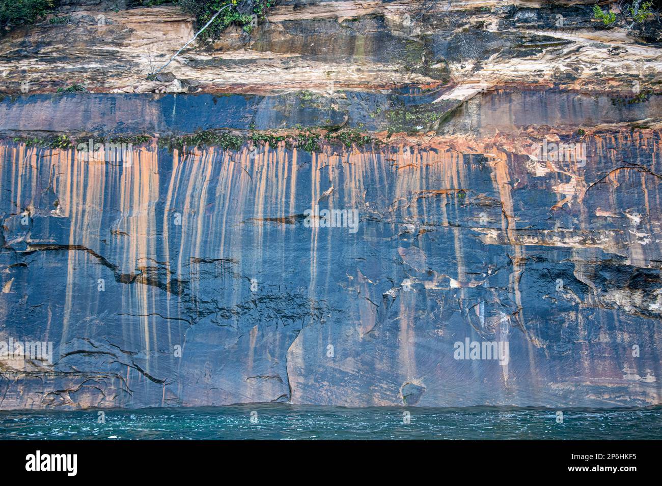 Munising, Michigan. Pictured Rocks National Lakeshore on Lake Superior ...