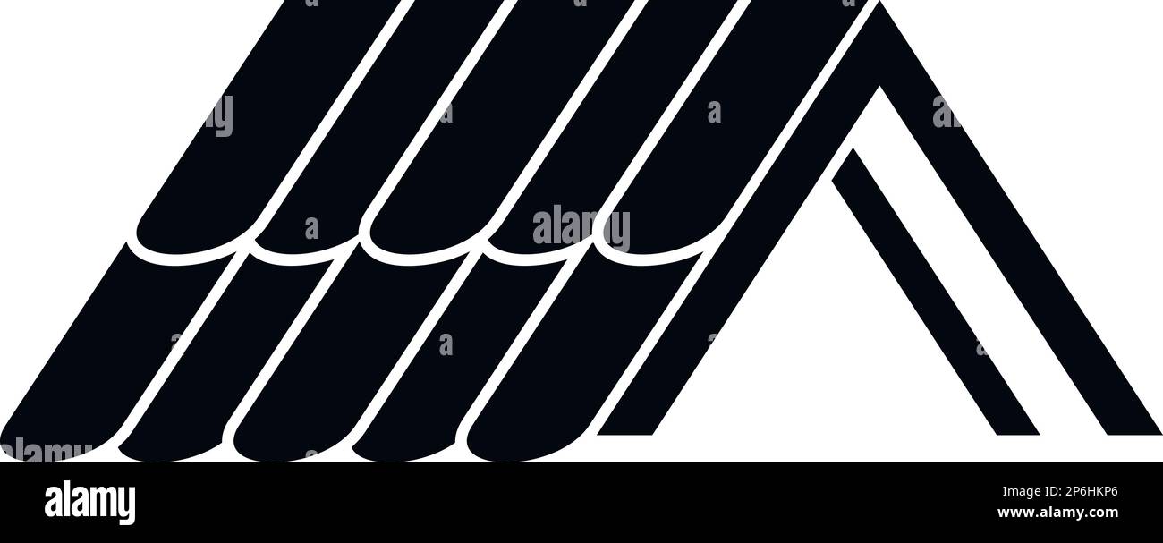 Architecture roof icon simple vector. House repair. Roofer metal Stock ...