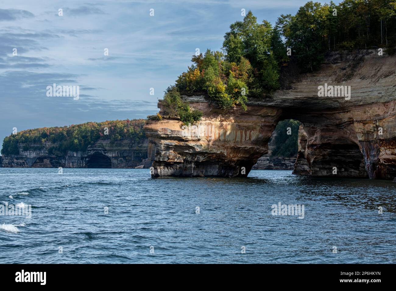 Munising, Michigan. Lover's Leap in the Pictured Rocks National ...