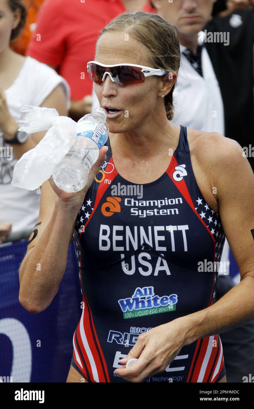 Laura Bennett, of Boulder, Colorado, at the Mooloolaba Triathlon ITU ...