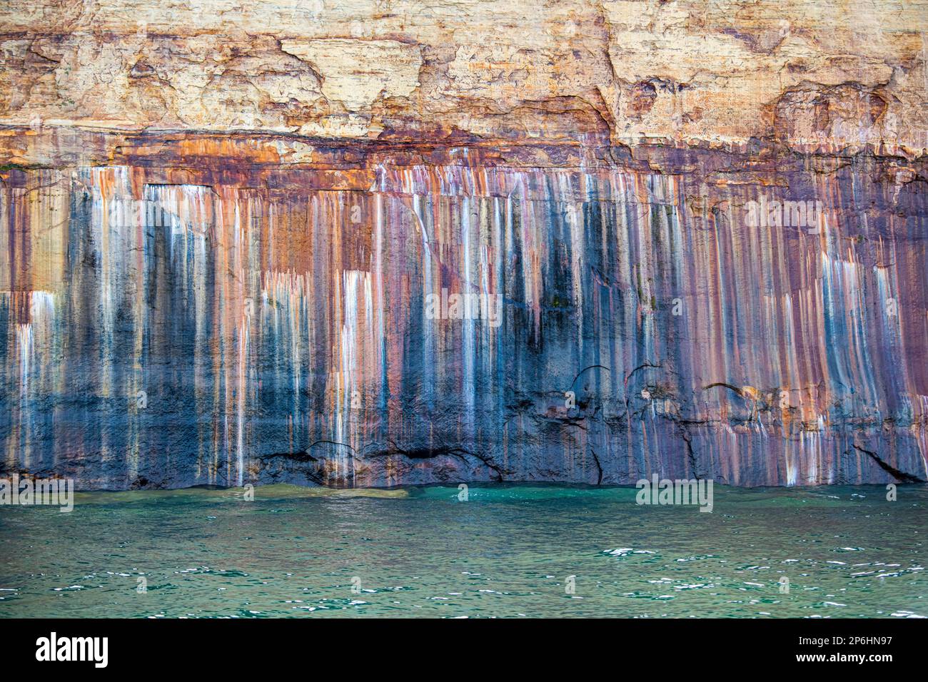 Munising, Michigan. Pictured Rocks National Lakeshore on Lake Superior ...