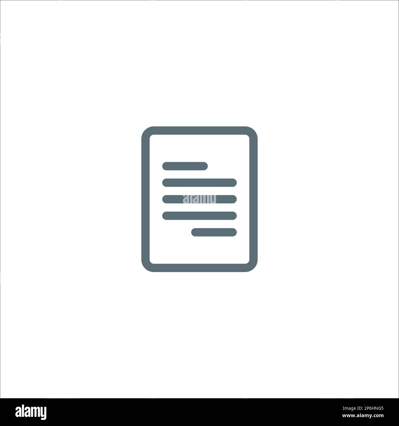 Paper office document icon. Page or file icon. Note on paper. Stock ...
