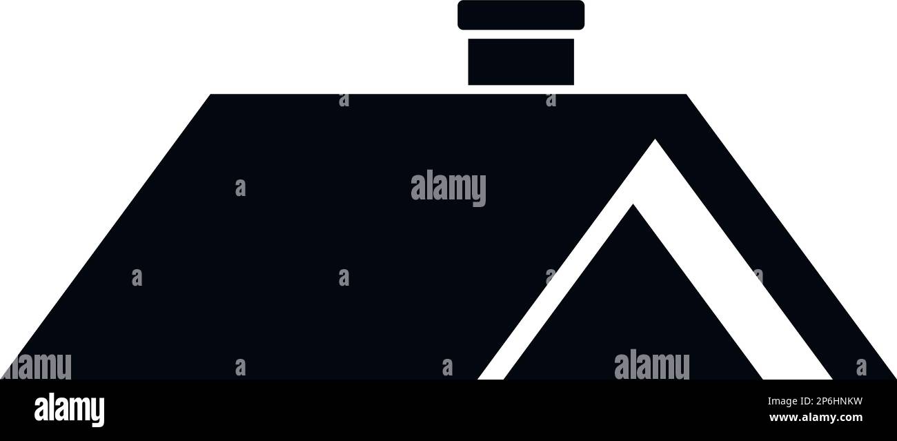 Property roof icon simple vector. House construction. Cover tile Stock ...