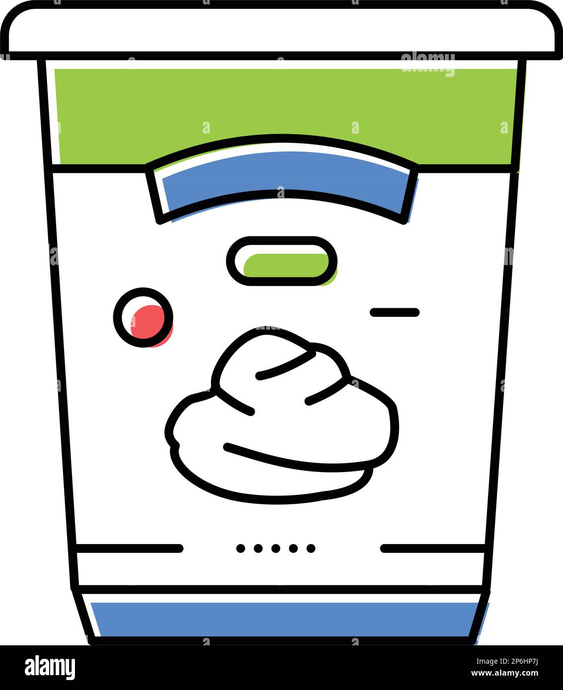 greek yogurt milk product color icon vector illustration Stock Vector ...