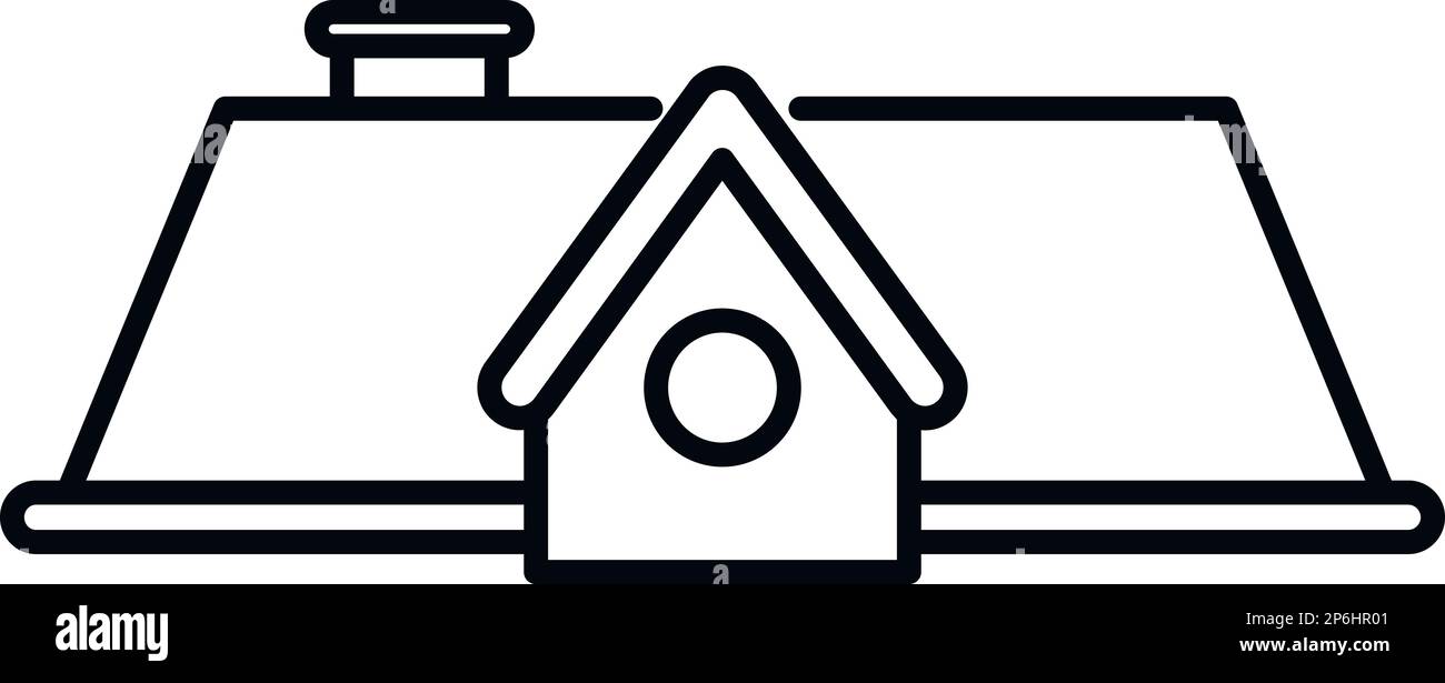Roof icon outline vector. House repair. Roofer steel Stock Vector Image ...