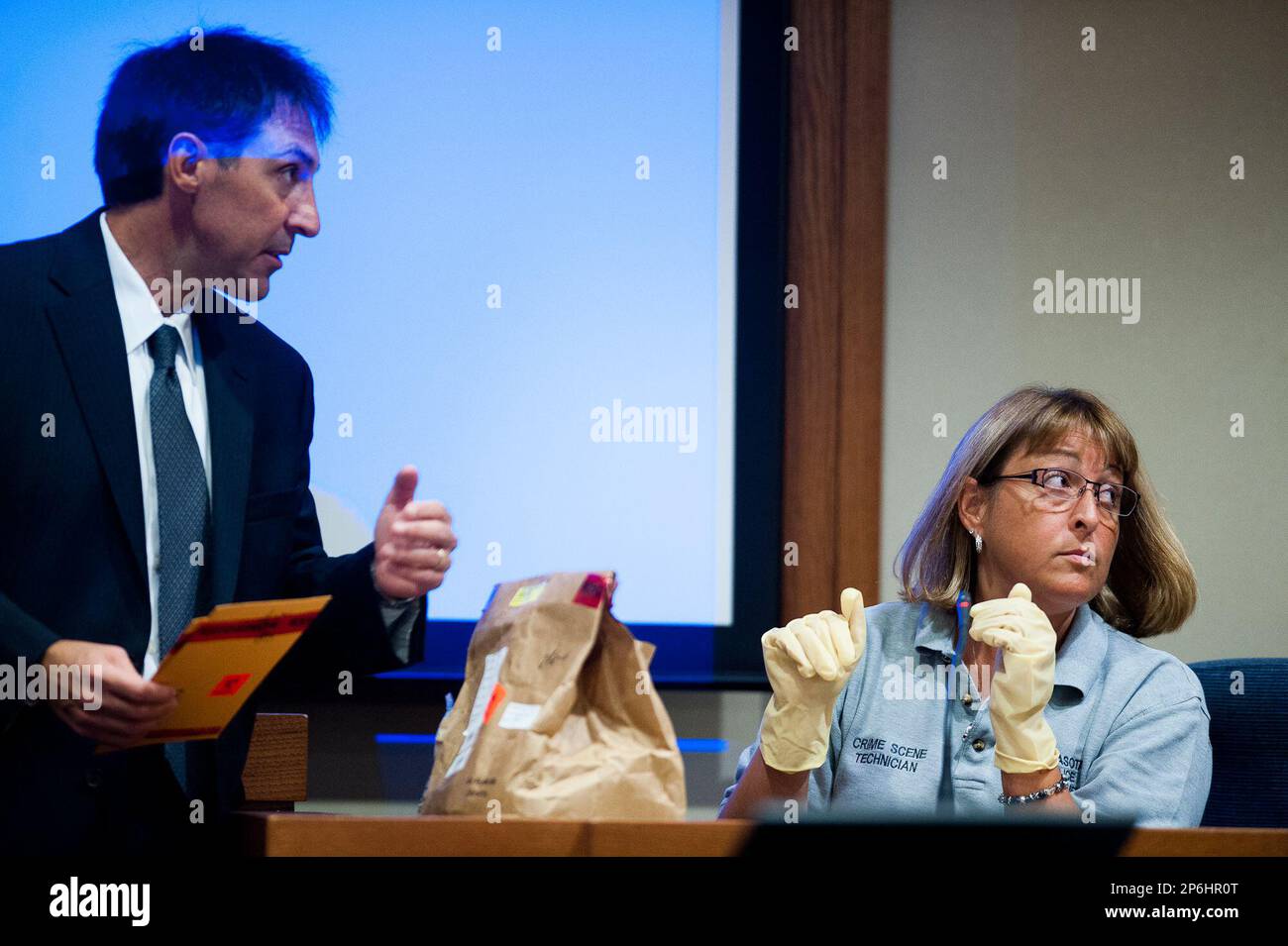 Carrie McVaugh, a crime scene technician for the Sarasota Police ...