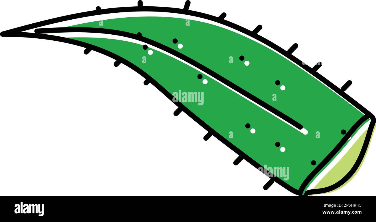 healthy aloe vera color icon vector illustration Stock Vector Image ...