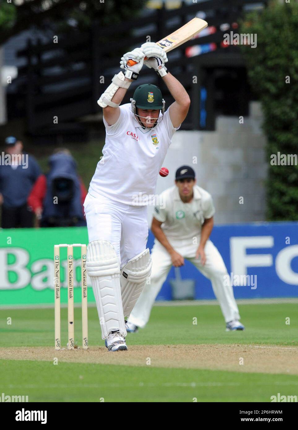 South Africa's Graeme Smith bats against New Zealand on the first day ...