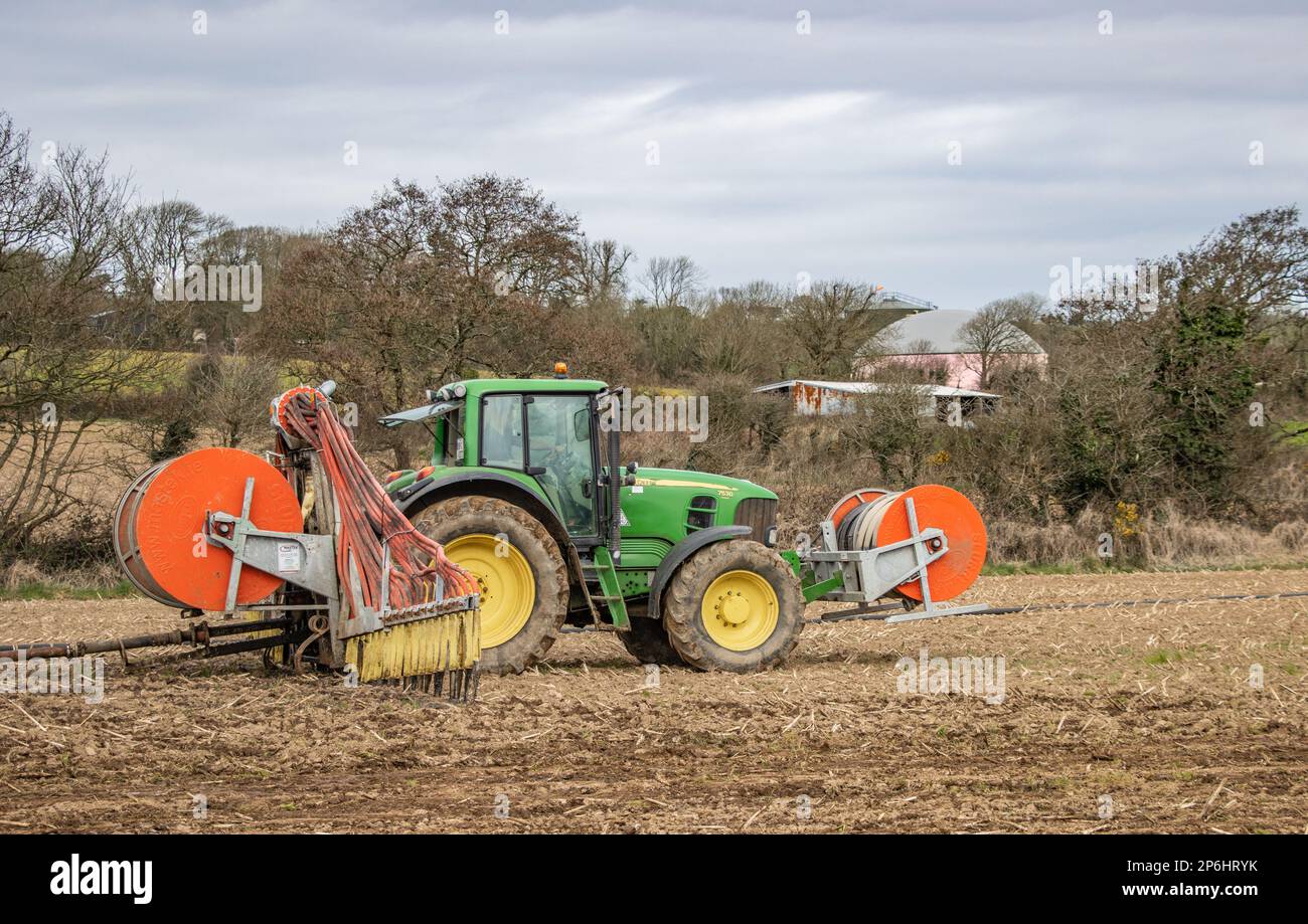 Spreading digestate fertiliser from the nearby Timoleague Agrigen ...
