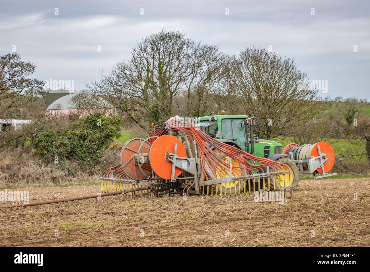 Spreading digestate fertiliser from the nearby Timoleague Agrigen ...