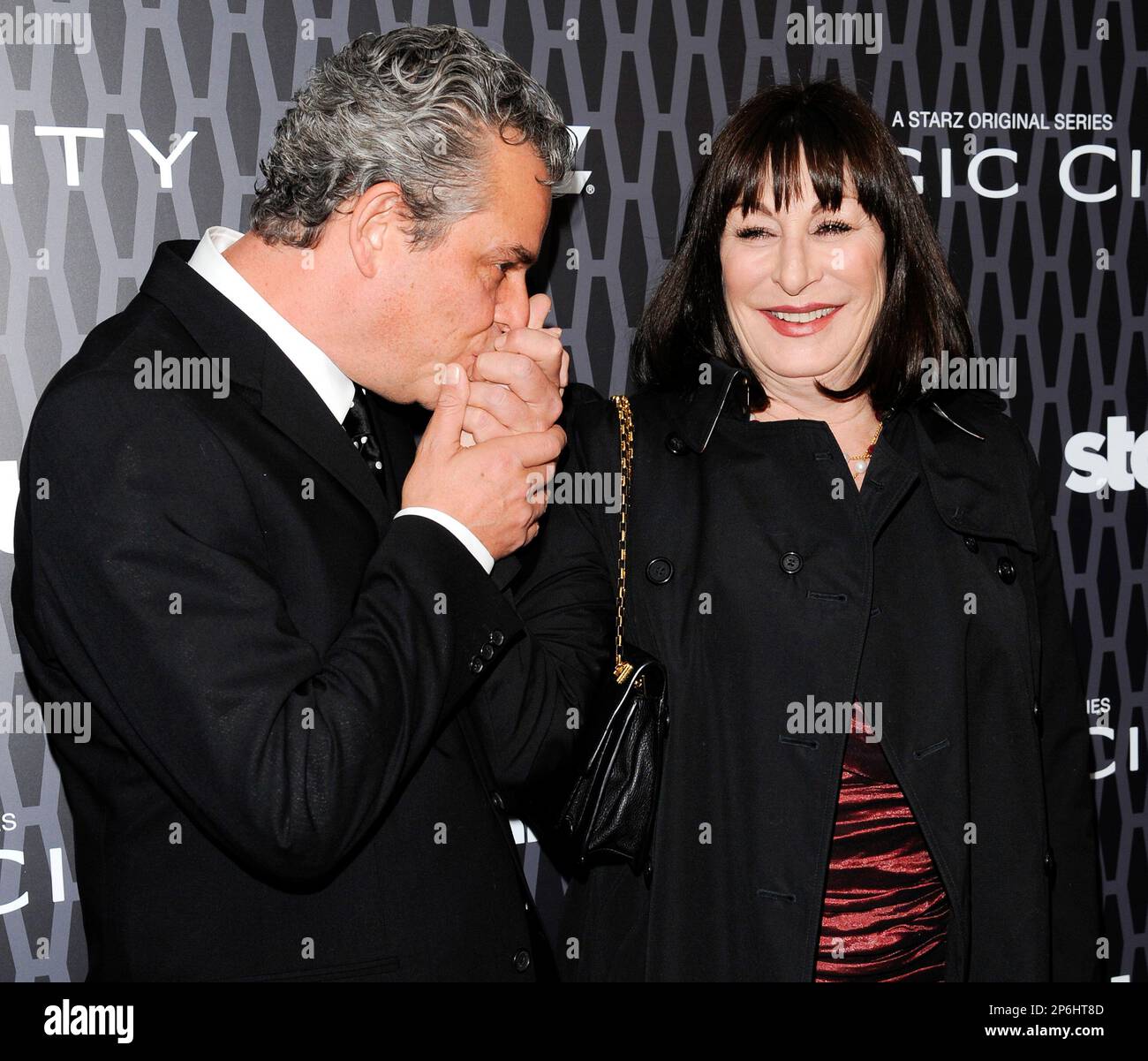 Actor Danny Huston, left, poses with his sister, actress Anjelica ...