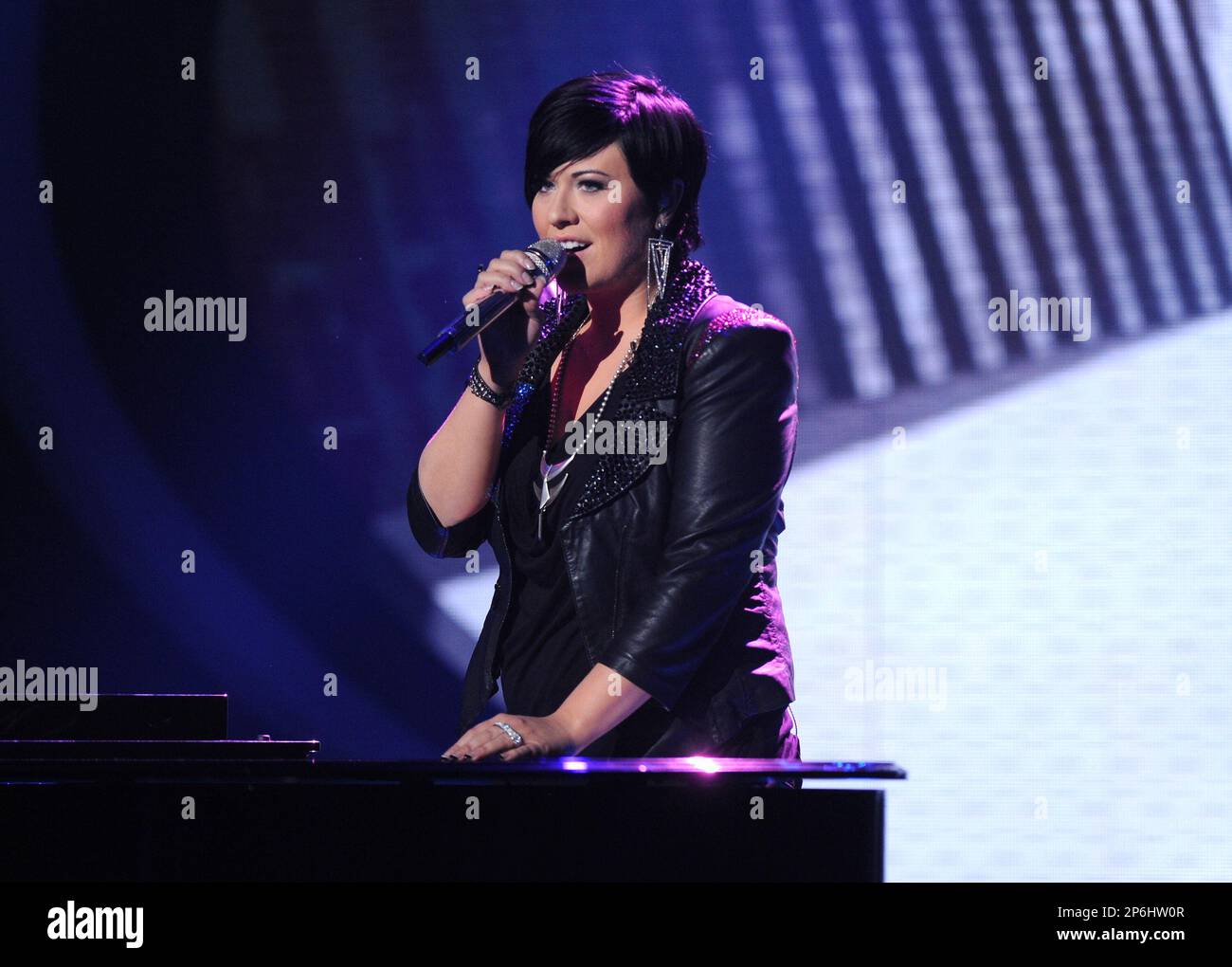 HOLLYWOOD, CA - MARCH 21: Contestant Erika Van Pelt performs onstage at ...