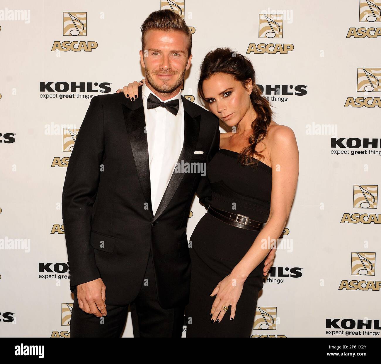 BEVERLY HILLS, CA - MARCH 20: David Beckham (L)and Victoria Beckham ...