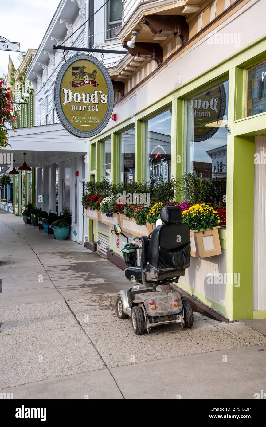 Mackinac Island, Michigan. Only horses and bicycles allowed on the ...