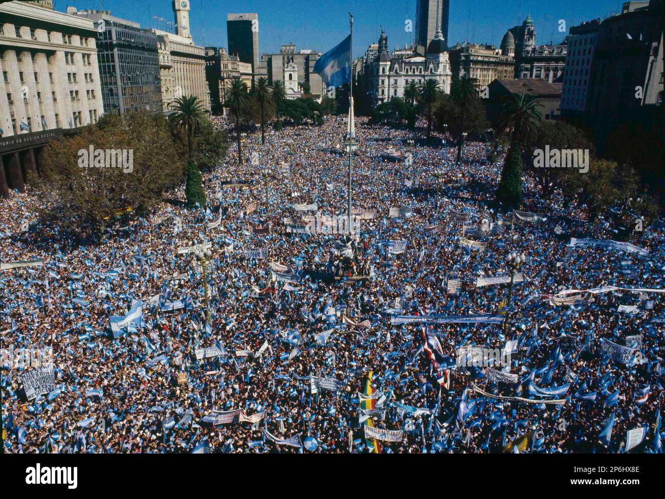 FILE - In this April 10,1982 file photo, tens of thousands of ...