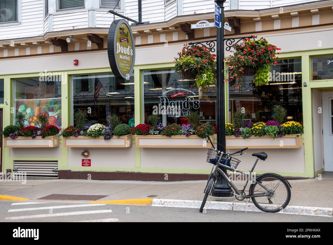 Mackinac Island, Michigan. Only horses and bicycles allowed on the ...