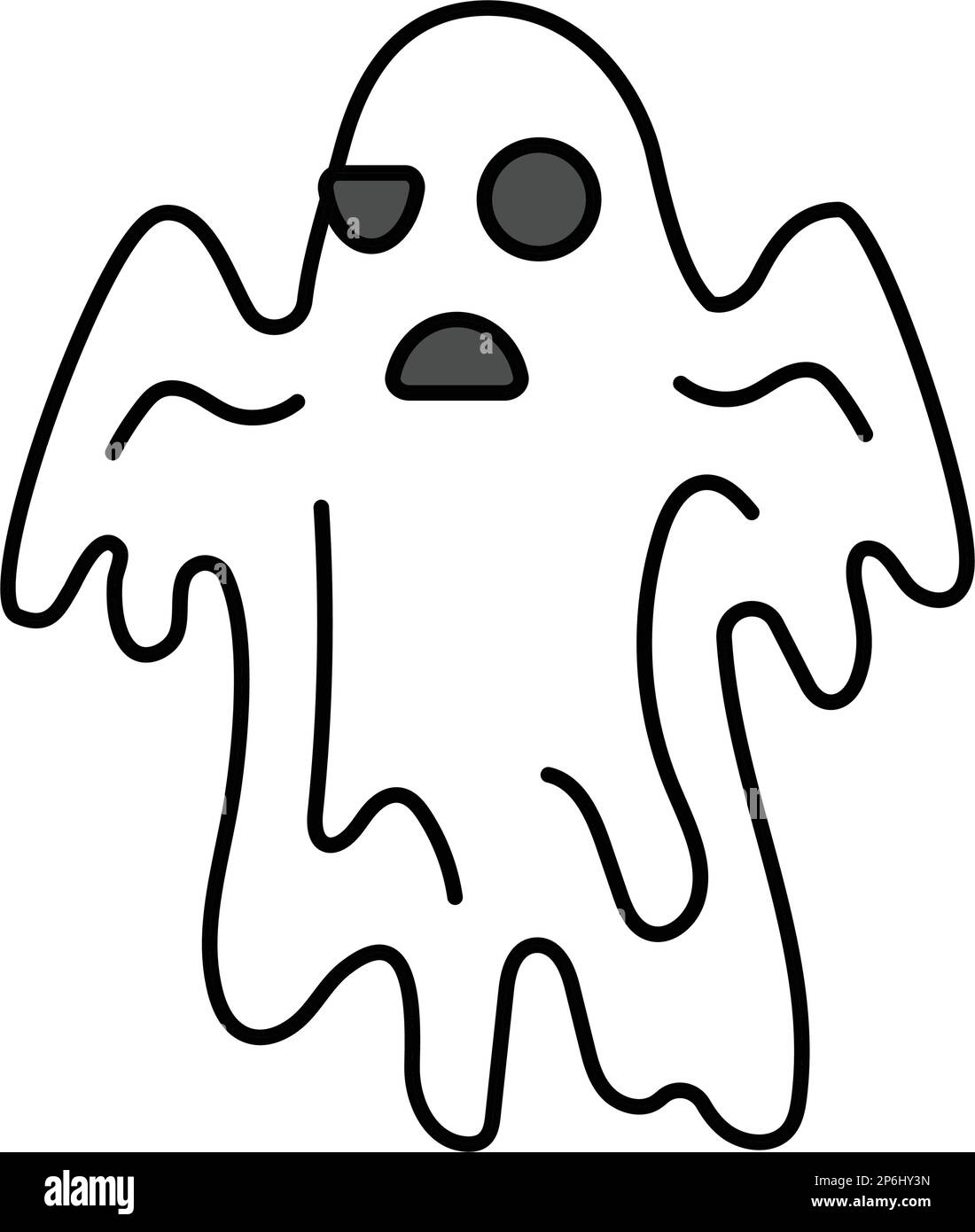 creepy ghost color icon vector illustration Stock Vector Image & Art ...