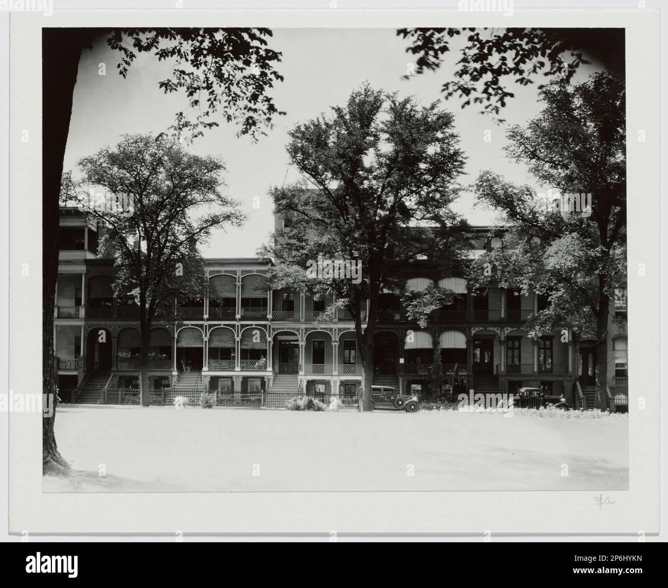 Berenice Abbott, Brick Houses with Wooden Porches, 2–6 Hall Place ...