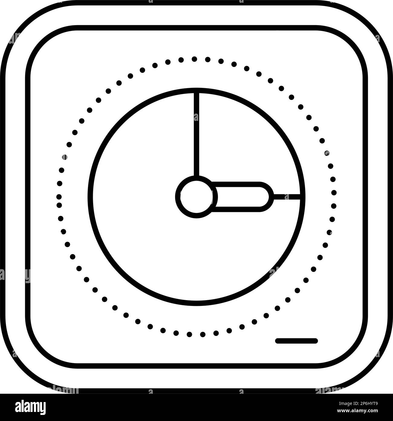 desk timer kitchen cookware line icon vector illustration Stock Vector ...