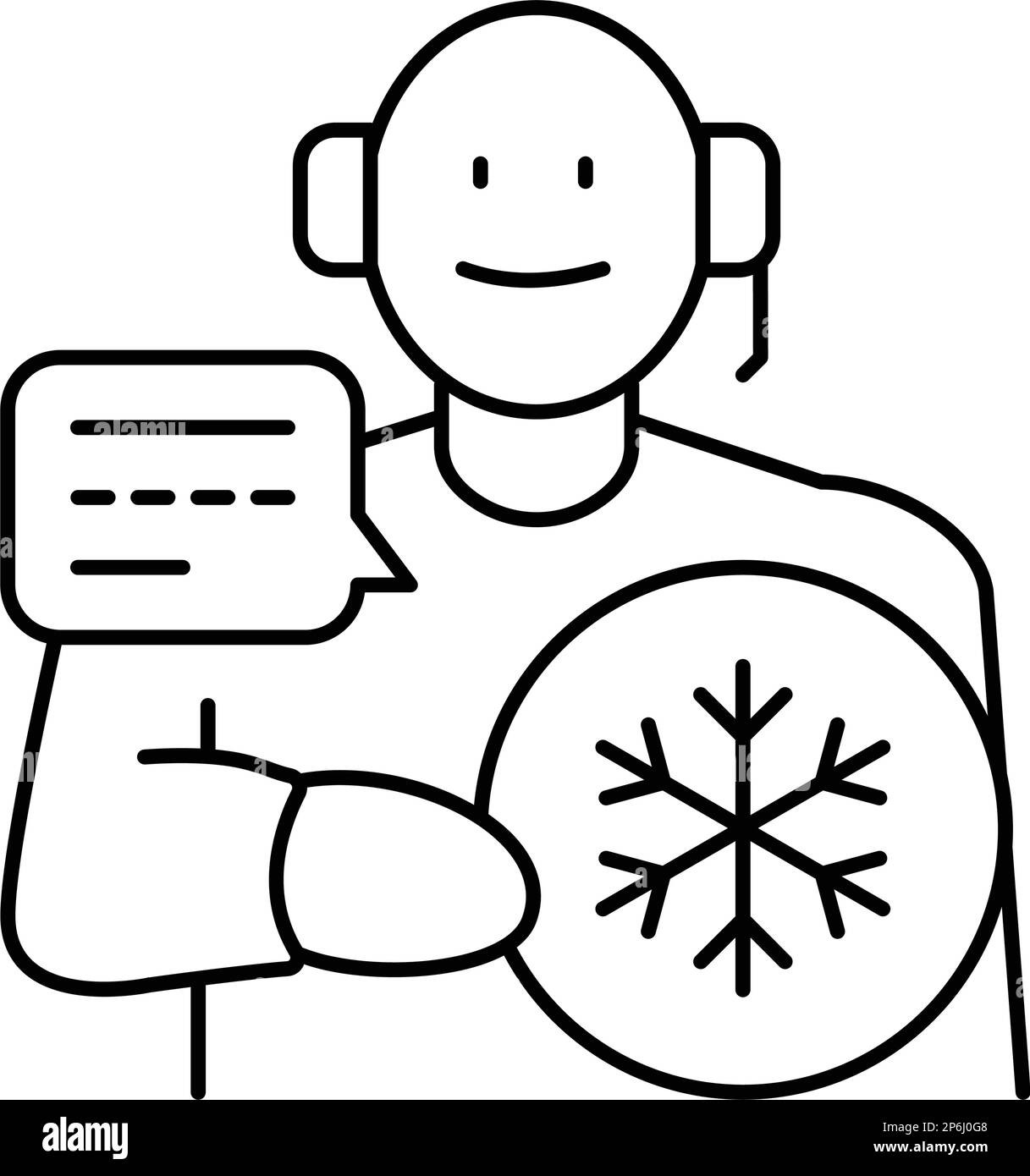 cold calling lead line icon vector illustration Stock Vector Image ...