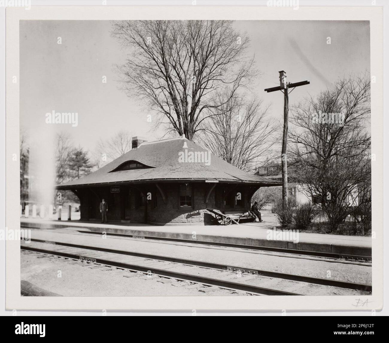 Berenice Abbott, Untitled [Boston and Albany Station, Waban (Newton ...