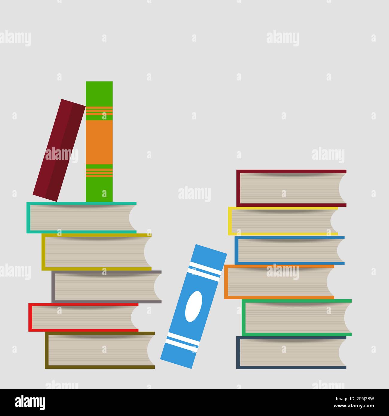 Books stack icons isolated on white background. Vector illustration ...