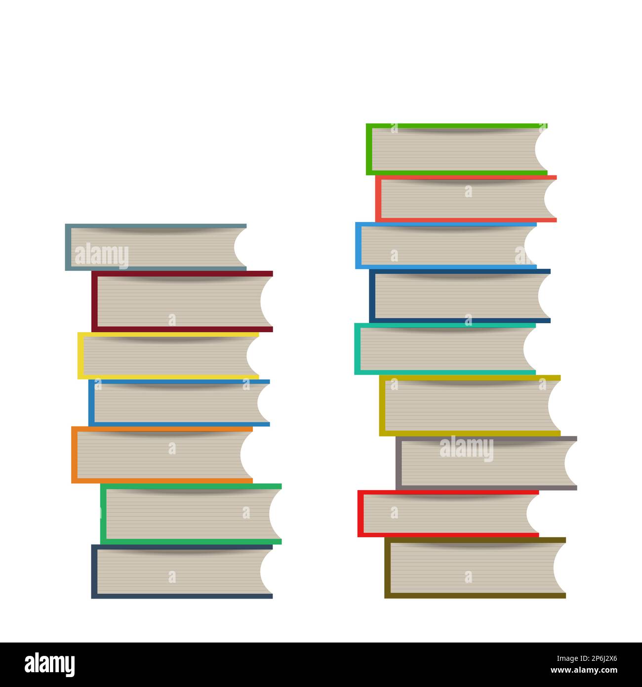 Books stack icons isolated on white background. Vector illustration ...