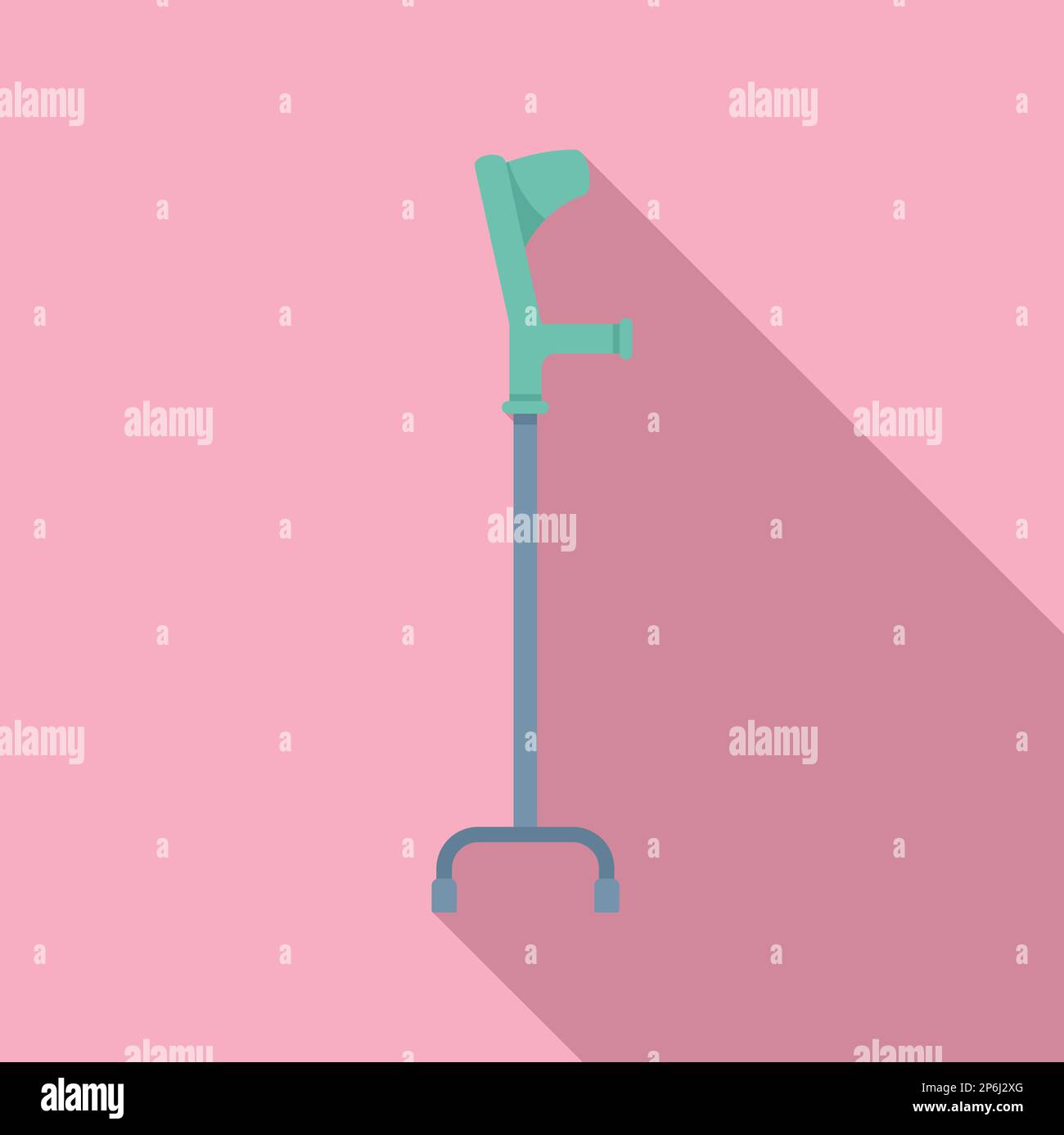 Arthritis crutches icon flat vector. Joint disease. Medical knee Stock ...