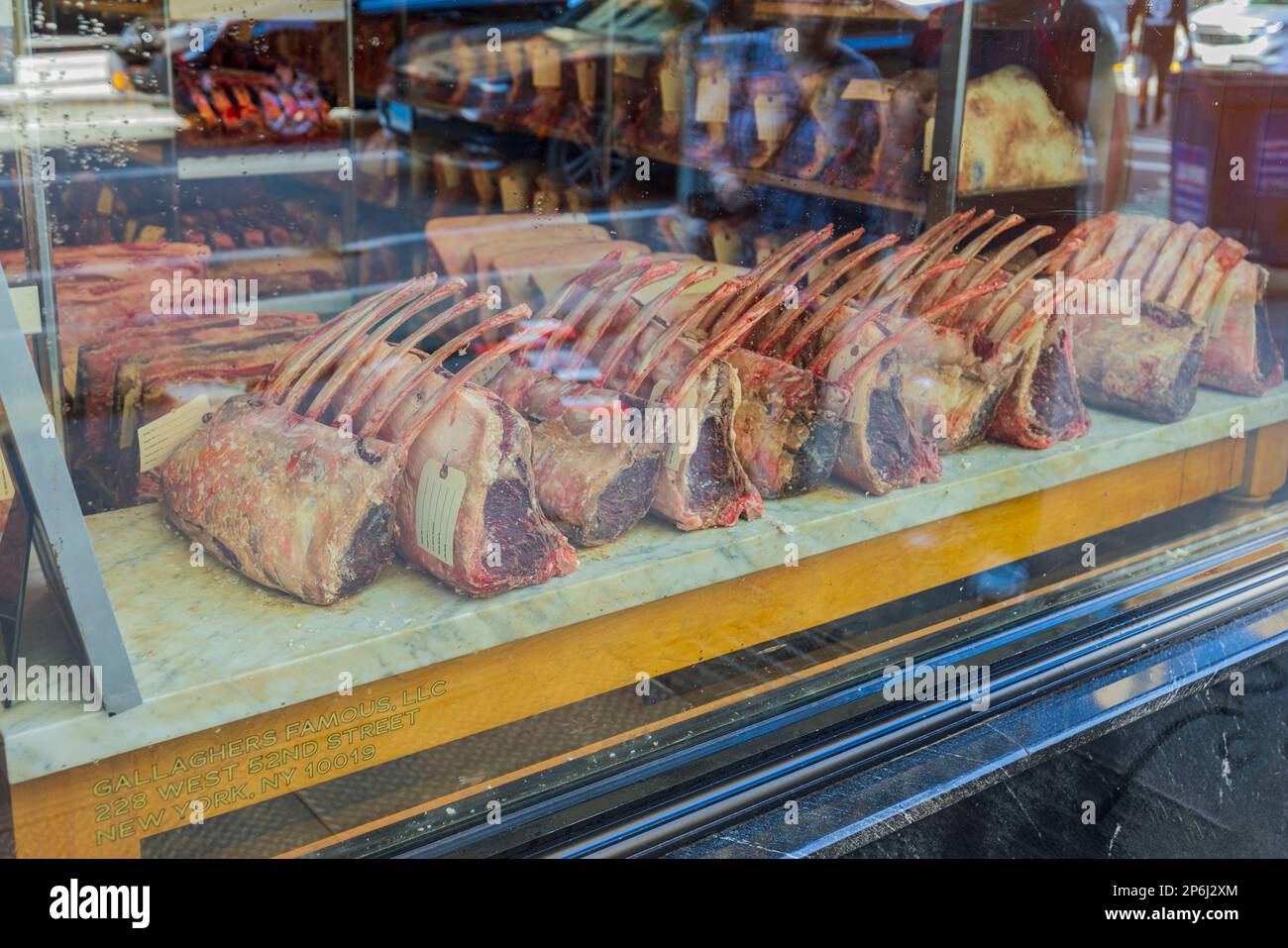 Close-up view of raw meat counter in store Stock Photo - Alamy