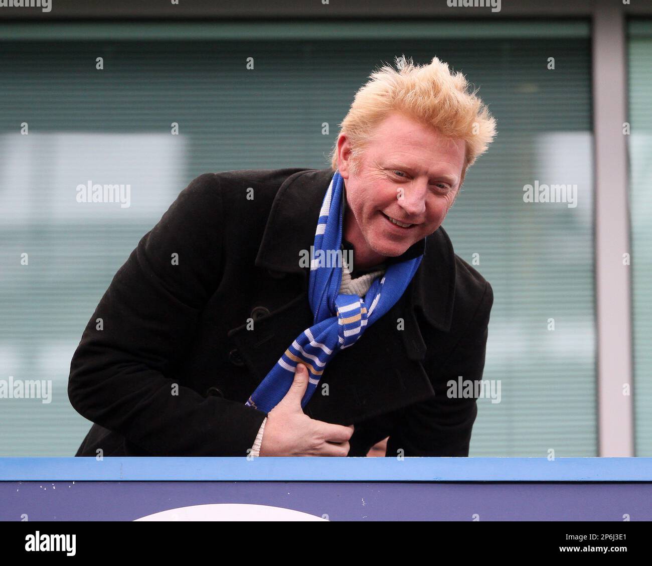 Boris Becker watches on from the crowd..Chelsea v Leicester City, FA ...